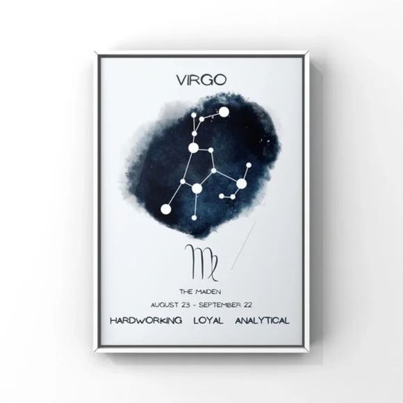 Triad Art Design | Art | Virgo Zodiac Sign Constellation Art Art Print ...